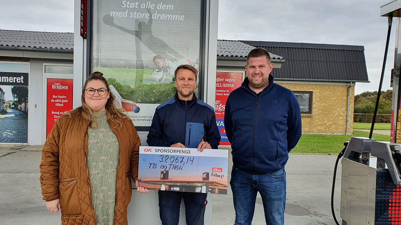 OK SPONSORPENGE TIL T.H.G.U og TB.